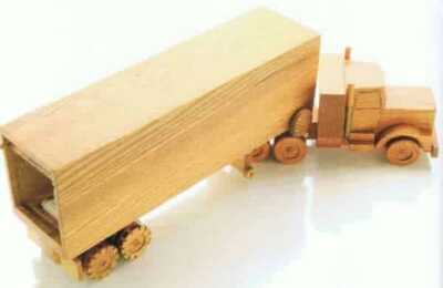 How to make a wooden semi truck